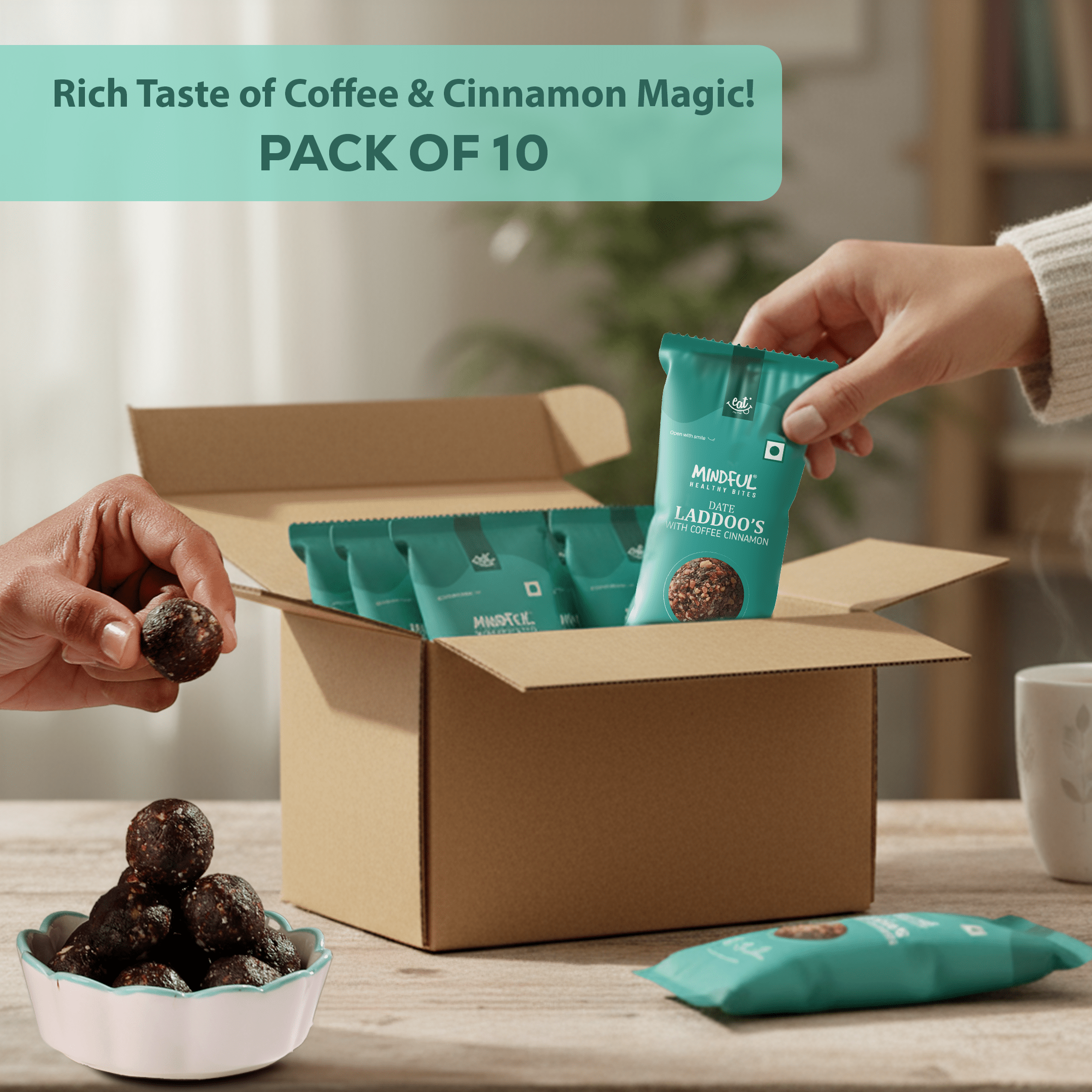 Coffee Cinnamon Date Laddoo Chotu Pack of 10 – EAT Anytime